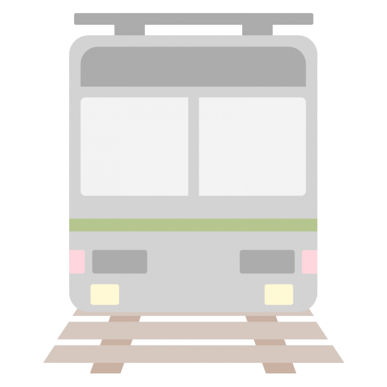 正面の電車のイラスト - ONWAイラスト