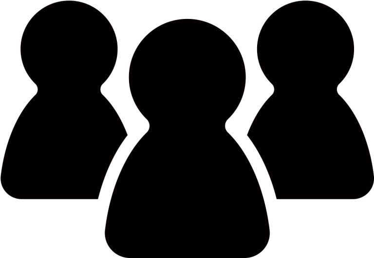 複数の人のアイコンシルエット - ONWAイラスト