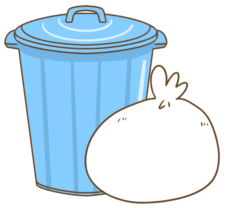ポリバケツとゴミ袋のイラスト - ONWAイラスト