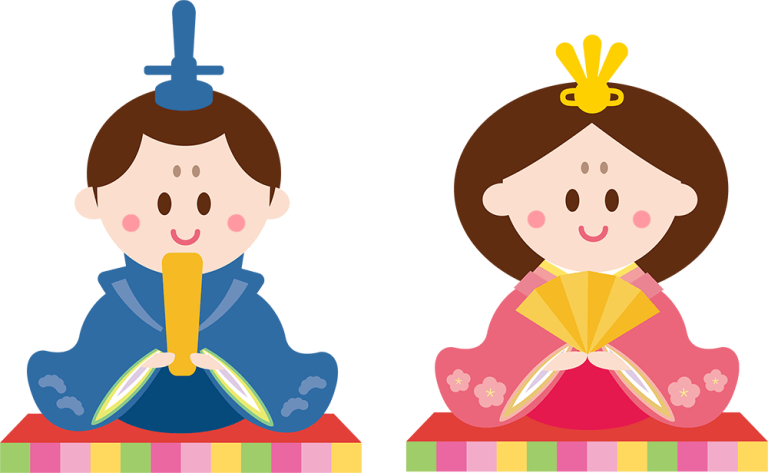 ひな祭りの男雛と女雛のイラスト - ONWAイラスト