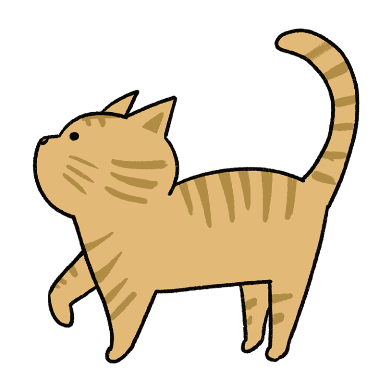 ムキムキのネコのイラスト Onwaイラスト