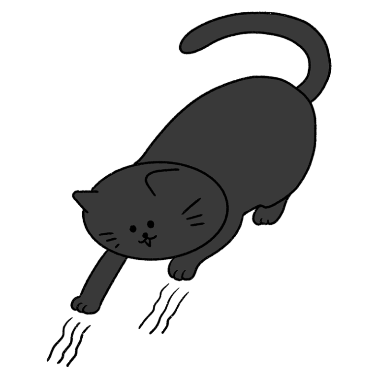 下に向かって爪とぎする茶トラのネコのイラスト Onwaイラスト
