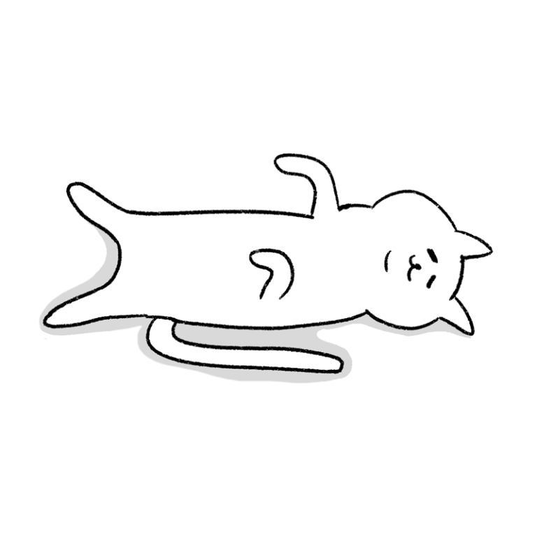 寝転ぶ茶トラのネコのイラスト Onwaイラスト