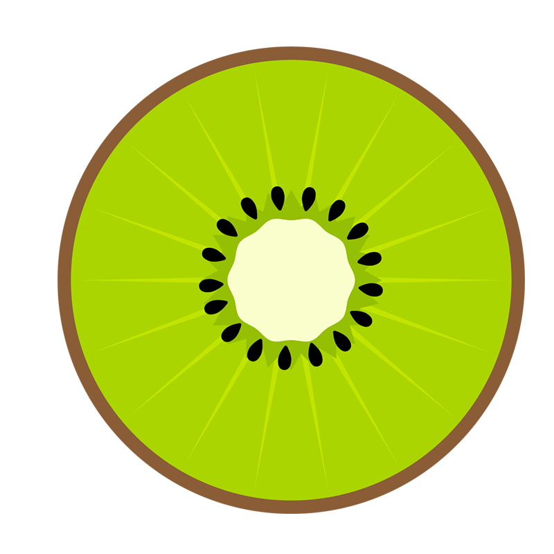 輪切りのキウイのイラスト - ONWAイラスト