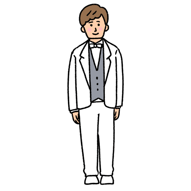 タキシードの新郎のイラスト - ONWAイラスト